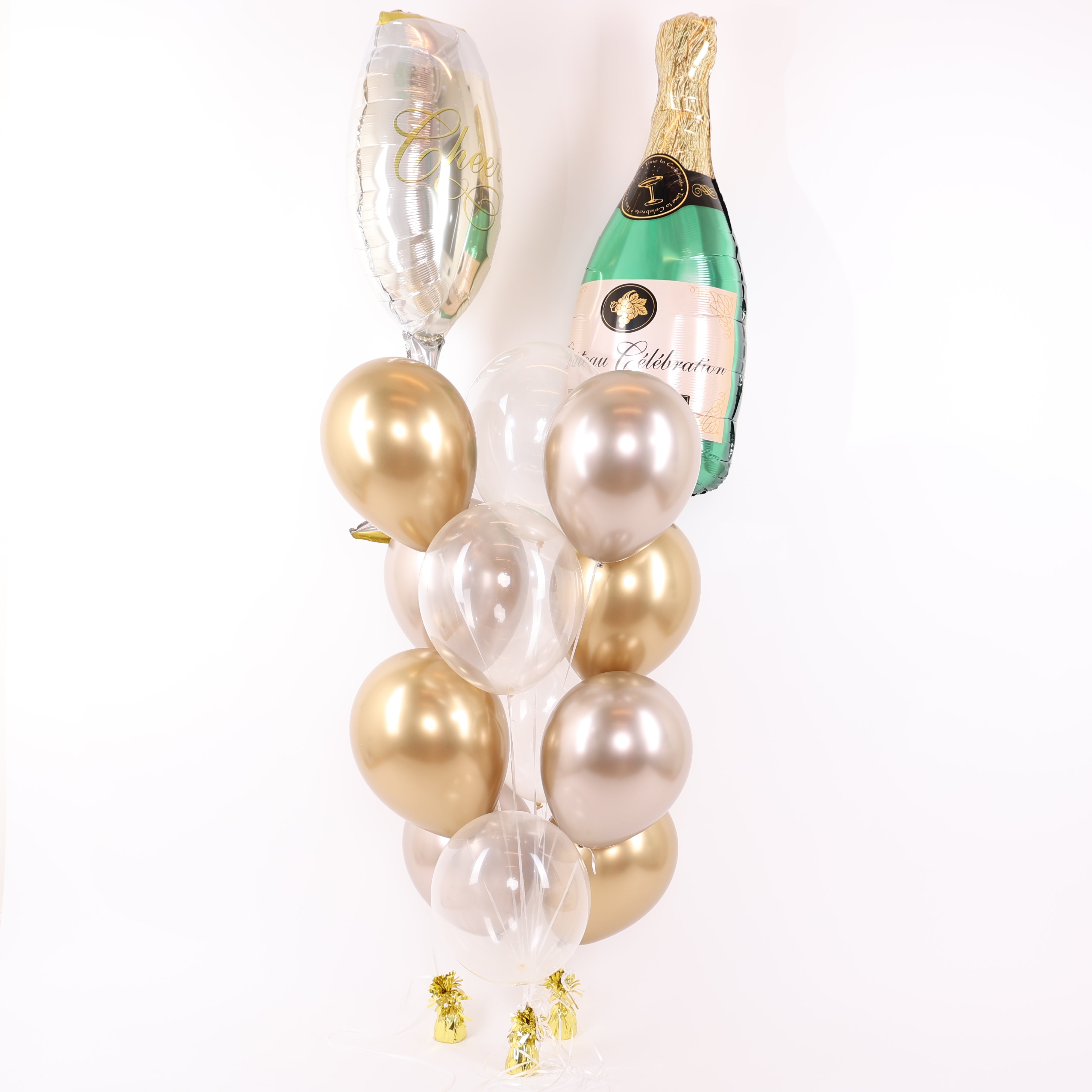 Gold Cheers Celebration Balloon Bouquet – Gigsy